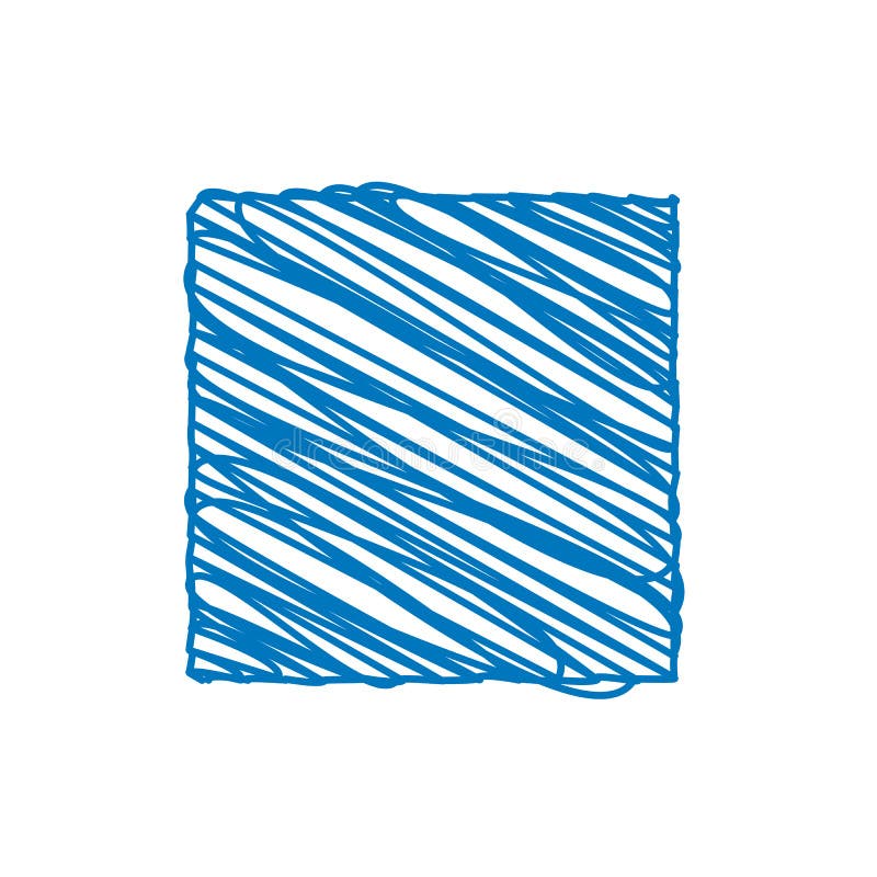 Blue Square Sketchy Background, Vector Illustration Stock Vector ...