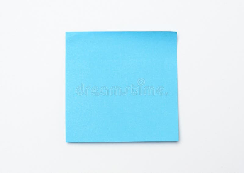 Blue Square Sticker on White Surface Stock Image - Image of ...