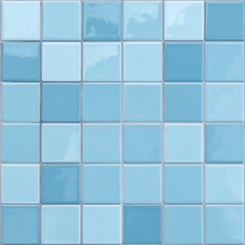 Blue Square Tiles Mosaic Texture Background Stock Illustration ...