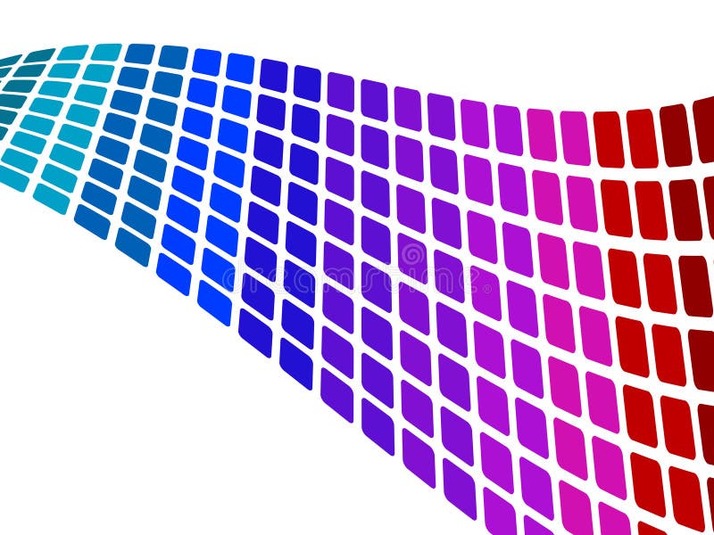 Blue square wave on white stock vector. Illustration of purple - 3627403