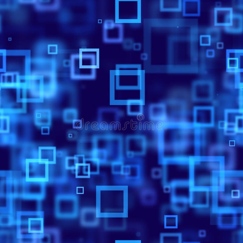 Blue Squares Abstract Seamless Background Stock Illustration ...