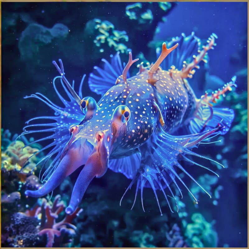 Blue Squid stock photo. Image of squid, underwater, reef - 330695736