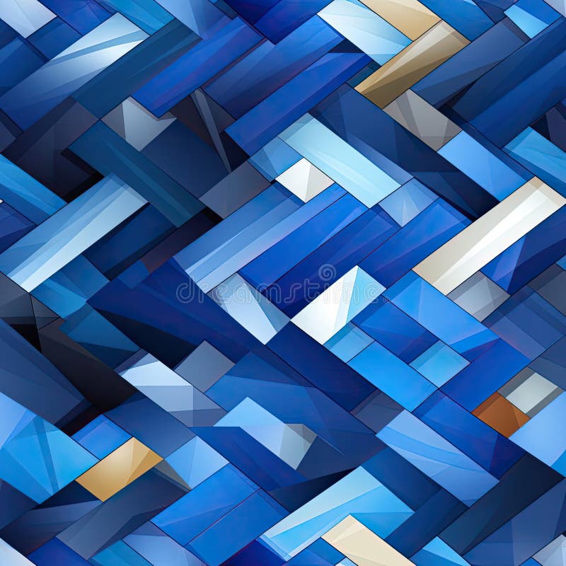 Blue Stacked Background with Intricate Weaving and Luminous 3D Objects ...