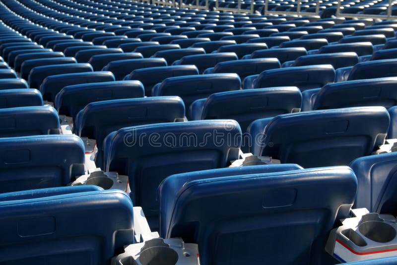 Blue Stadium Seats stock photo. Image of grandstand, blues - 3811752