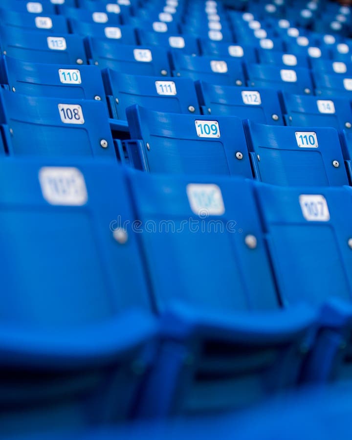 Blue Stadium Seats stock image. Image of sports, stadium - 6337485