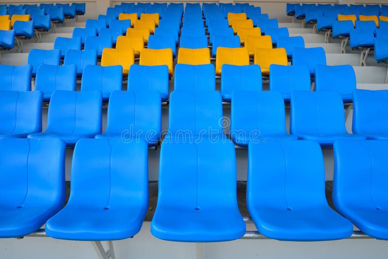 Blue stadium seats stock image. Image of arena, public - 35667745