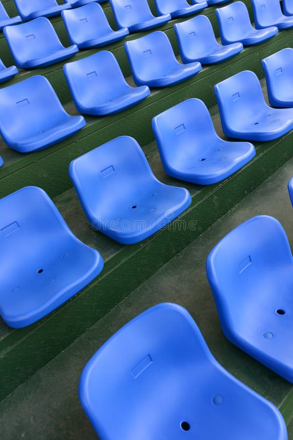 Blue Stadium Seats Vertical Composition Stock Photo - Image of ...