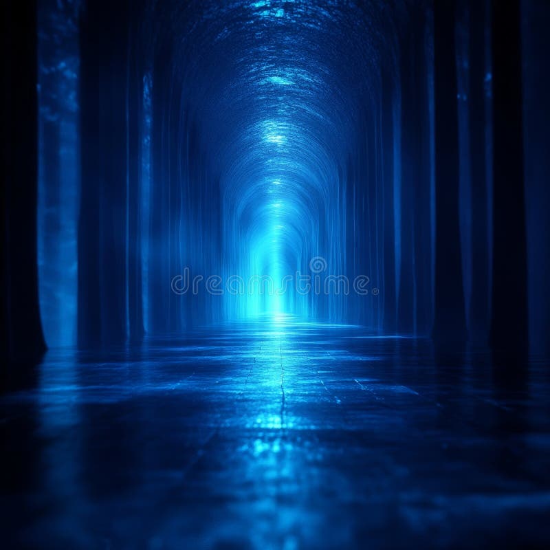 Blue Stage Lighting with Fog Effect for Dramatic Visuals Stock ...