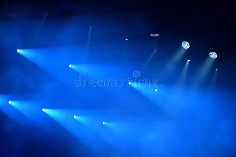 Blue Stage Lights at Concert Stock Image - Image of concert, perform ...