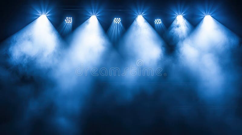 Blue Stage Lights Dramatic Lighting Design for Performances and Events ...