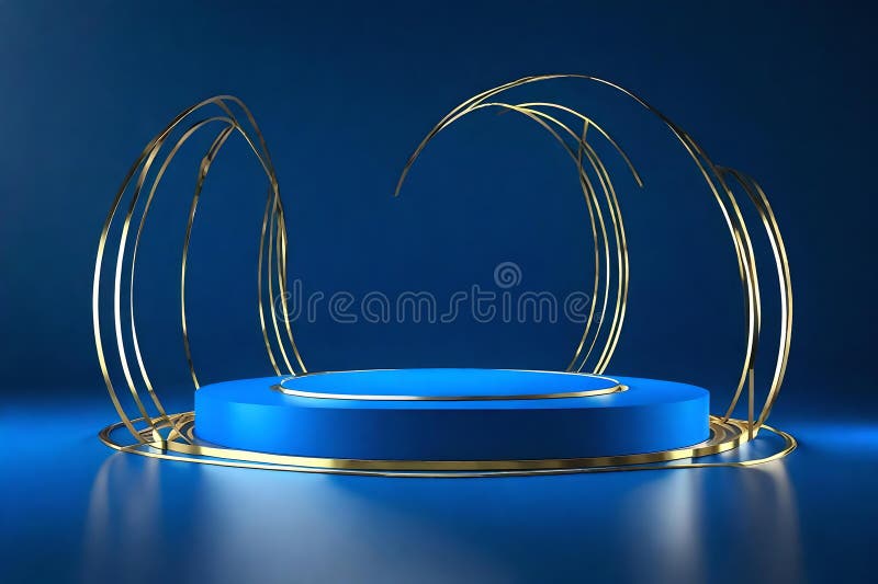 Blue Stage for Picture Generated by Ai Tool Stock Illustration ...