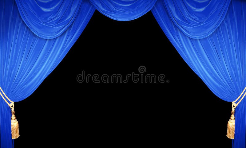 Blue stage set stock photo. Image of backdrop, drapery - 23594772