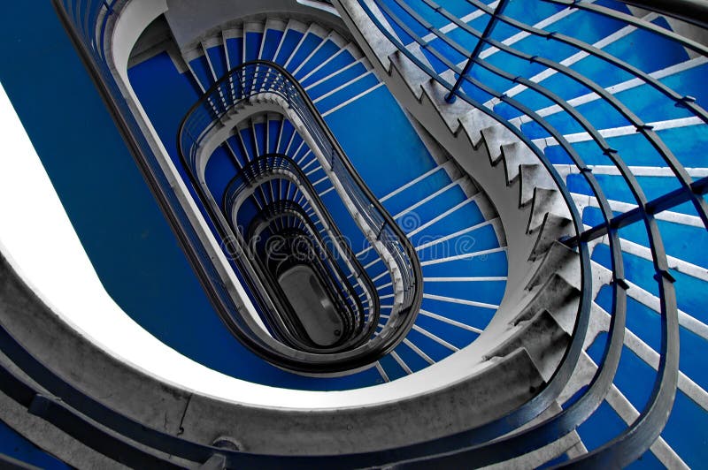 Blue Staircase stock photo. Image of ocre, stairway, stair - 2188