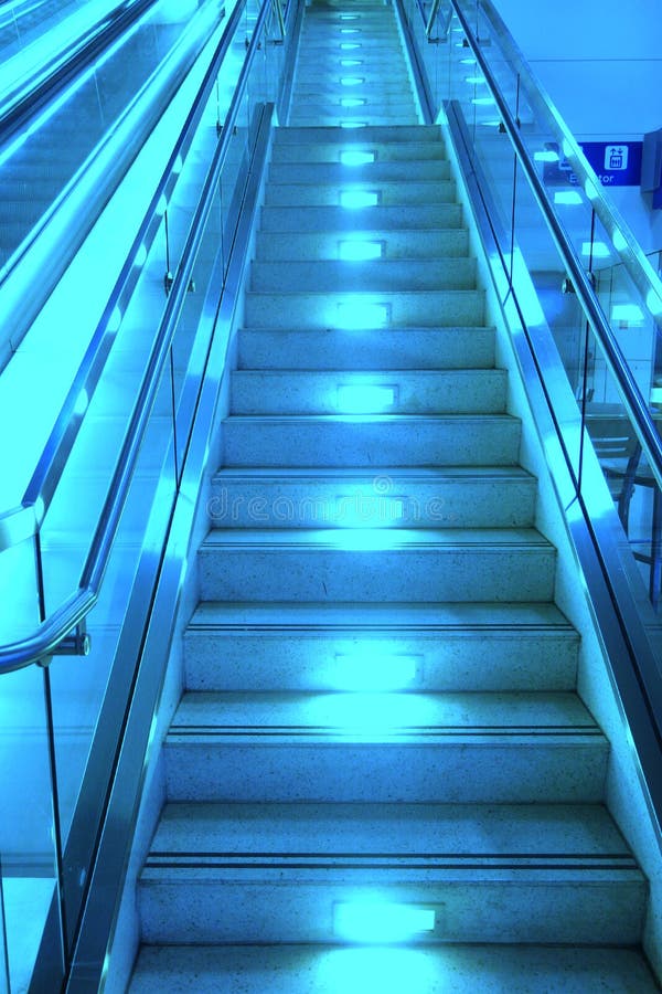 Blue Staircase stock image. Image of architecture, modern - 43242249