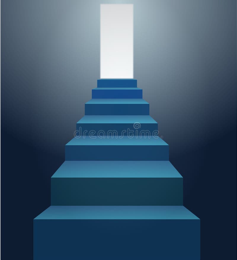 Stairs going upward stock illustration. Illustration of direction ...