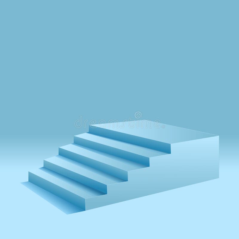 Blue Stairs Icon, Isometric Style Stock Vector - Illustration of chart ...