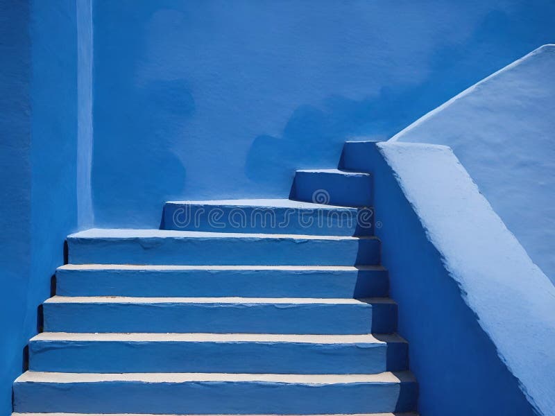 Blue stairs in the city stock photo. Image of bright - 303090798