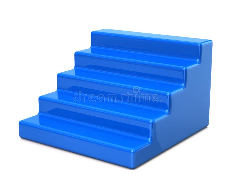 Blue stairs stock illustration. Illustration of single - 54562056