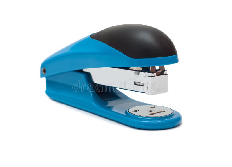 Blue stapler stock photo. Image of objects, desk, stationary - 24780104