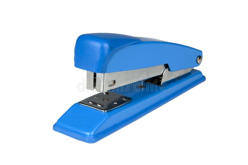 Blue stapler stock photo. Image of objects, desk, stationary - 24780104