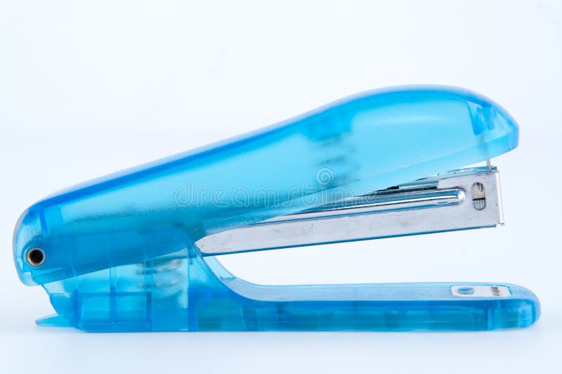 Blue stapler stock photo. Image of objects, desk, stationary - 24780104