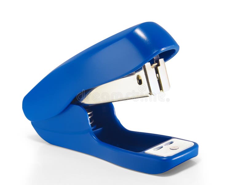 Blue stapler stock photo. Image of objects, desk, stationary - 24780104