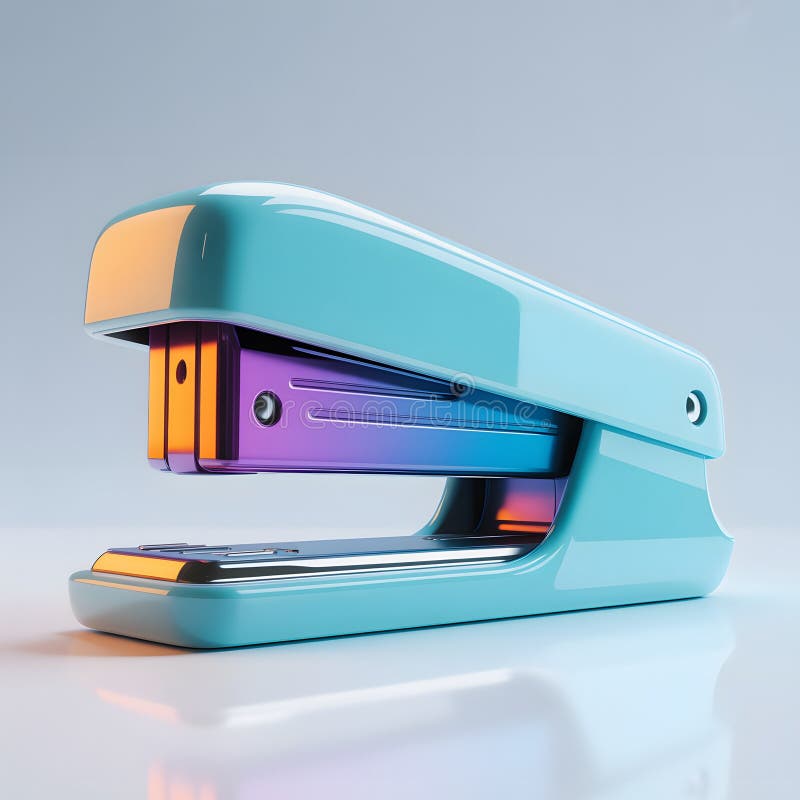 Blue Stapler stock illustration. Illustration of fasten - 387599236