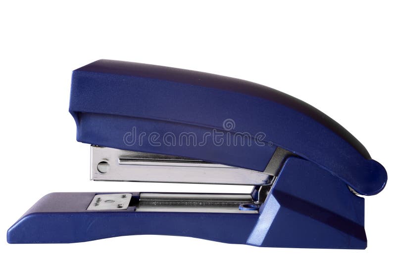 Blue stapler stock image. Image of single, puncher, school - 46137251