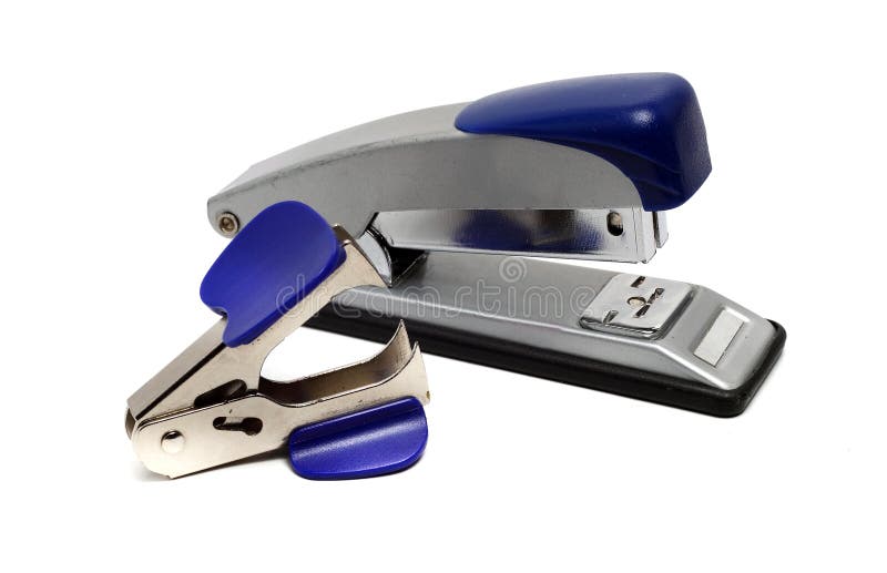 Blue staple machine stock photo. Image of connects, item - 34048924