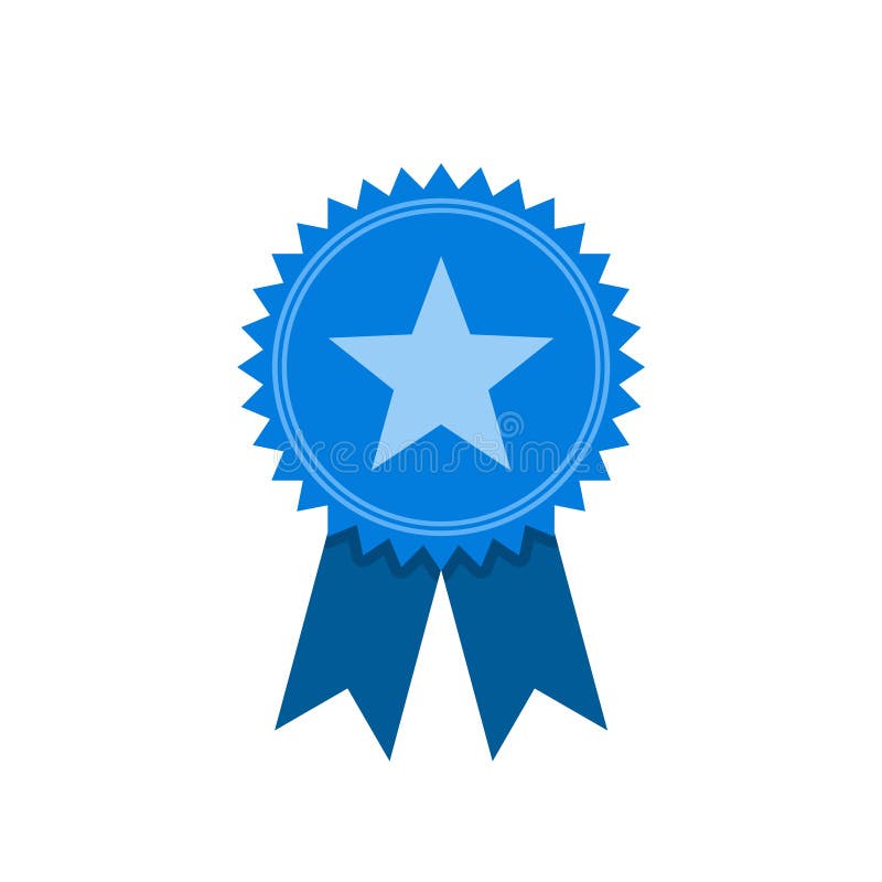 Badge Star Icon with Shadow Isolated on White Background Stock Vector ...