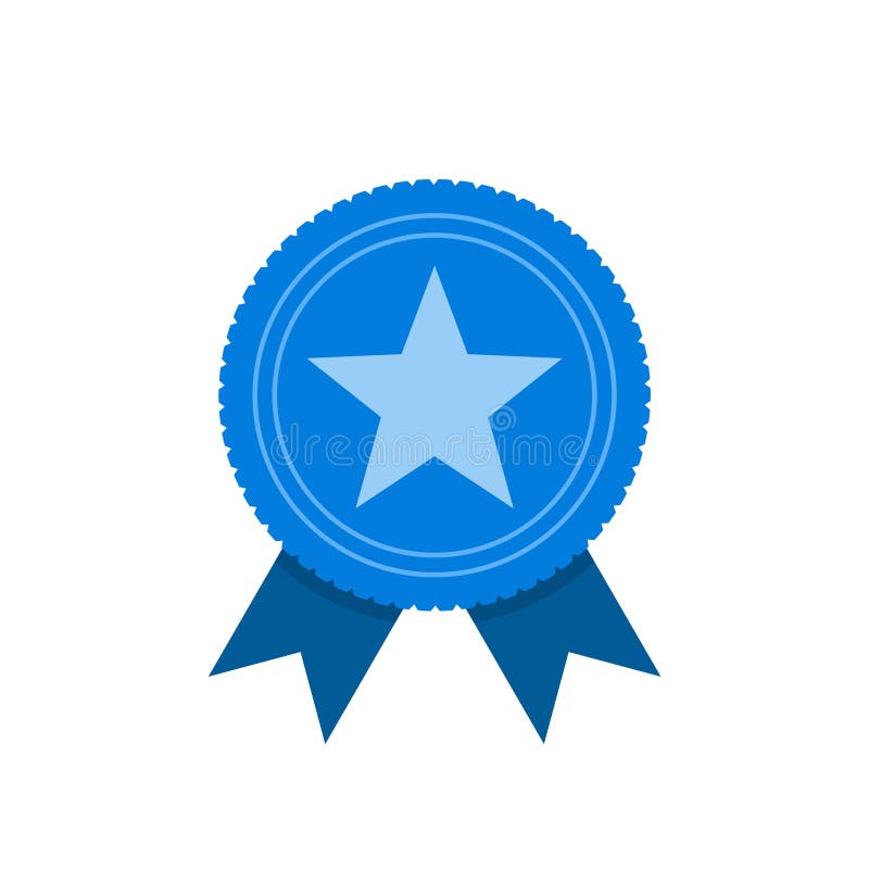 Badge Star Icon with Shadow Isolated on White Background Stock Vector ...