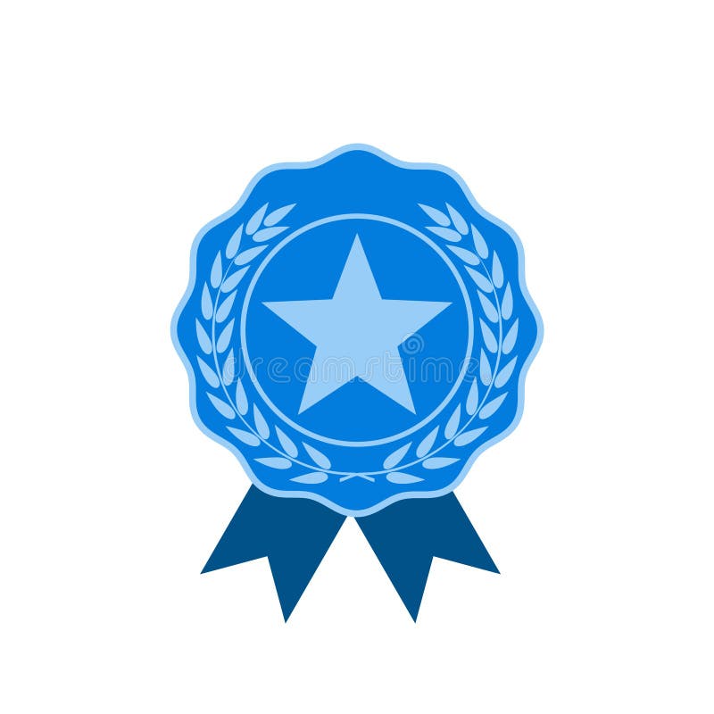 Badge Star Icon with Shadow Isolated on White Background Stock Vector ...