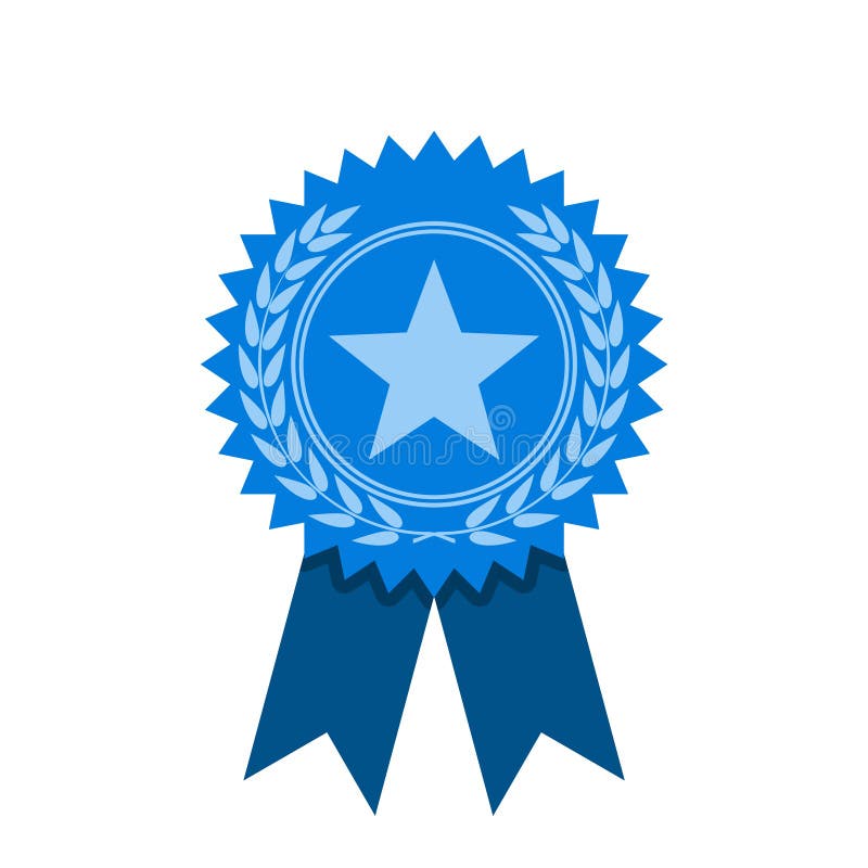 Badge Star Icon with Shadow Isolated on White Background Stock Vector ...