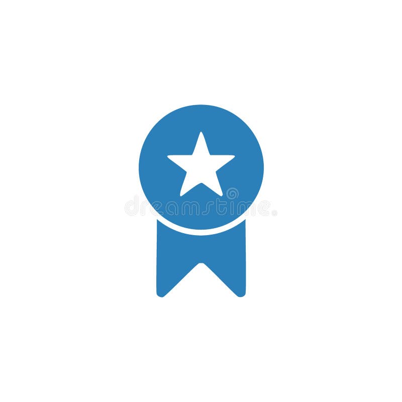 Blue Star Badge Icon. Simple Vector Illustration of a Blue Star Badge ...