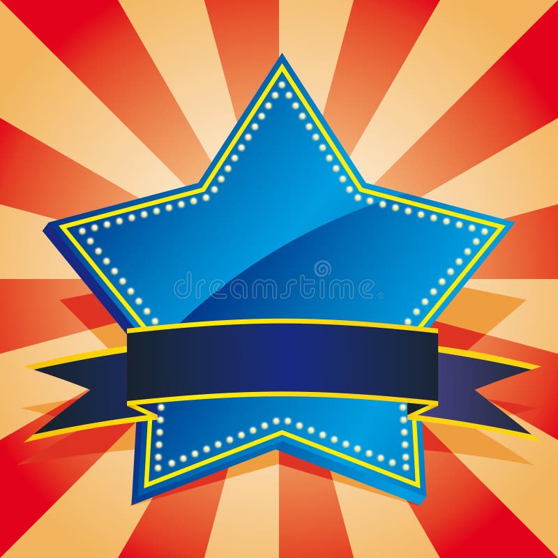 Blue star badge stock illustration. Illustration of emblem - 44002696