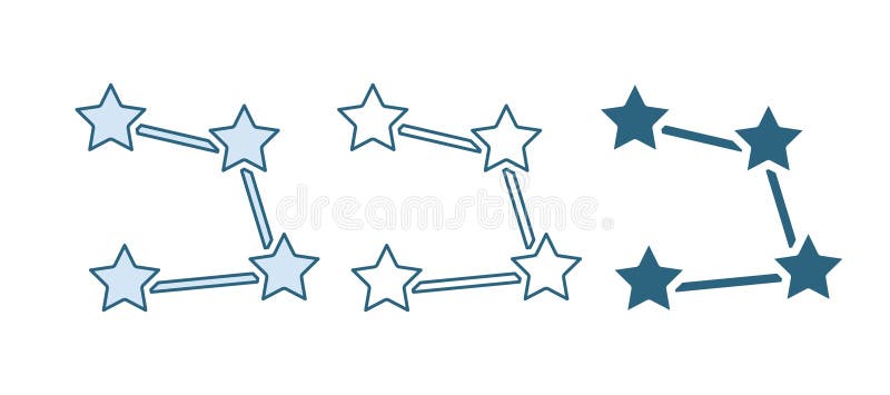 Blue Star Constellation Zodiac Icon Isolated on White Background ...