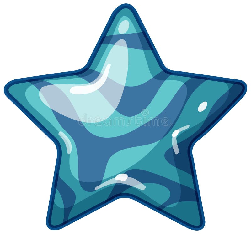 Blue Star Crystal with Sparkle Isolated Stock Vector - Illustration of ...