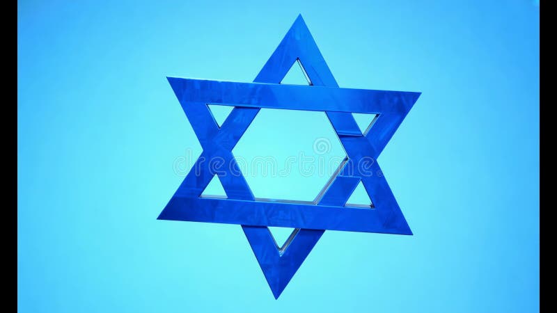 Blue Star of David with Glowing Light Effect in the Background. Stock ...