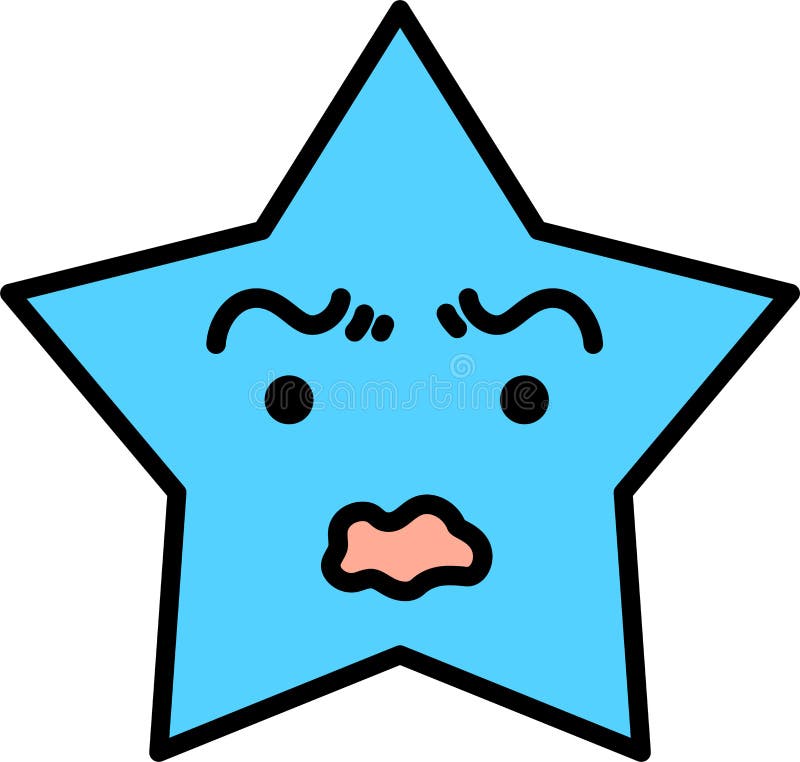 Blue Star emoticon icon stock vector. Illustration of smile - 195146288