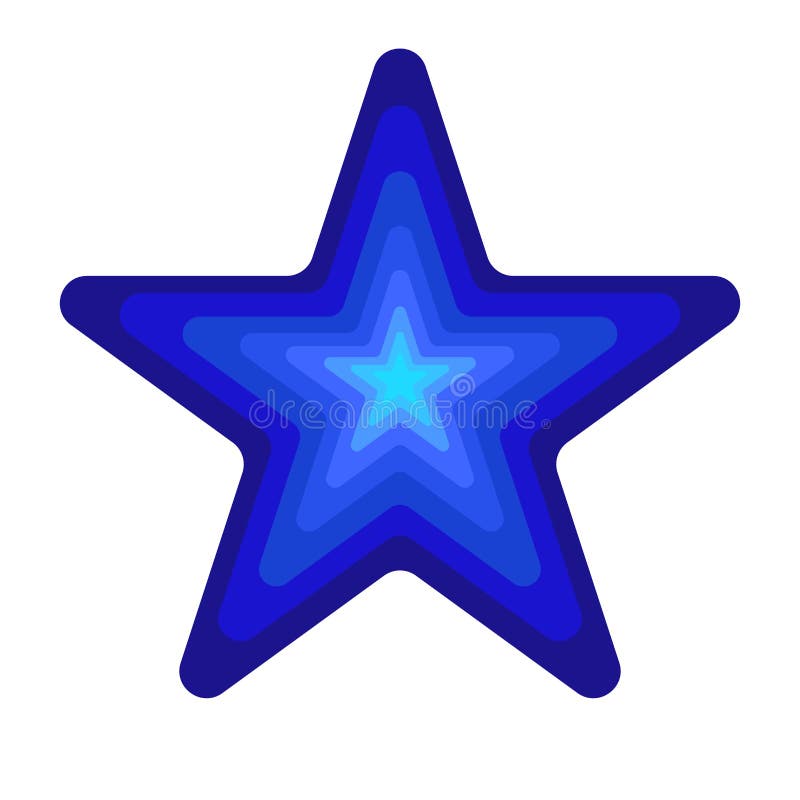 Blue Star Icon, EPS Editable Vector Illustration Stock Vector ...