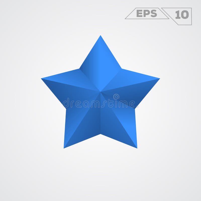 Blue star icon stock vector. Illustration of decorative - 90746703