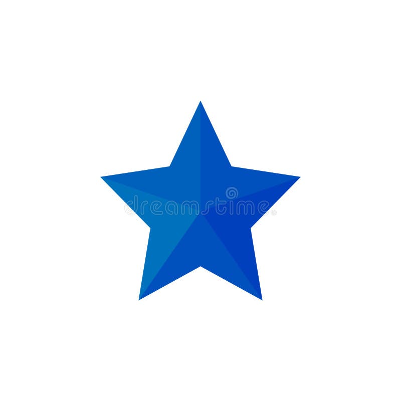 Blue Star Icon. Vector Illustrations. Flat Design Stock Illustration ...