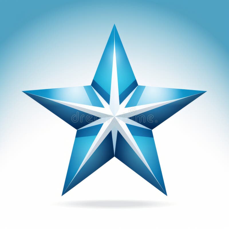 A Blue Star Icon on a White Background Stock Illustration ...