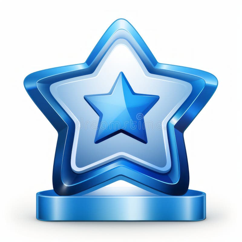 A Blue Star Icon on a White Background Stock Illustration ...
