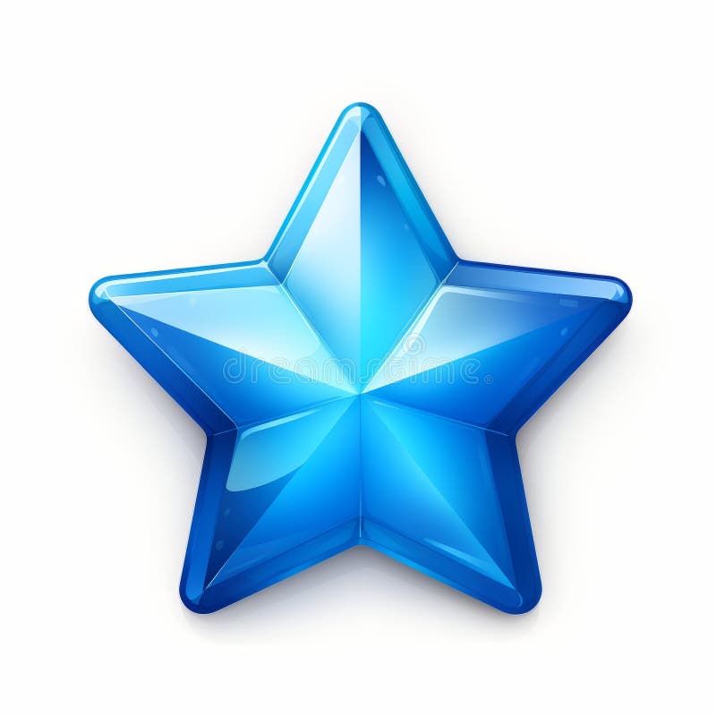 A Blue Star Icon on a White Background Stock Illustration ...