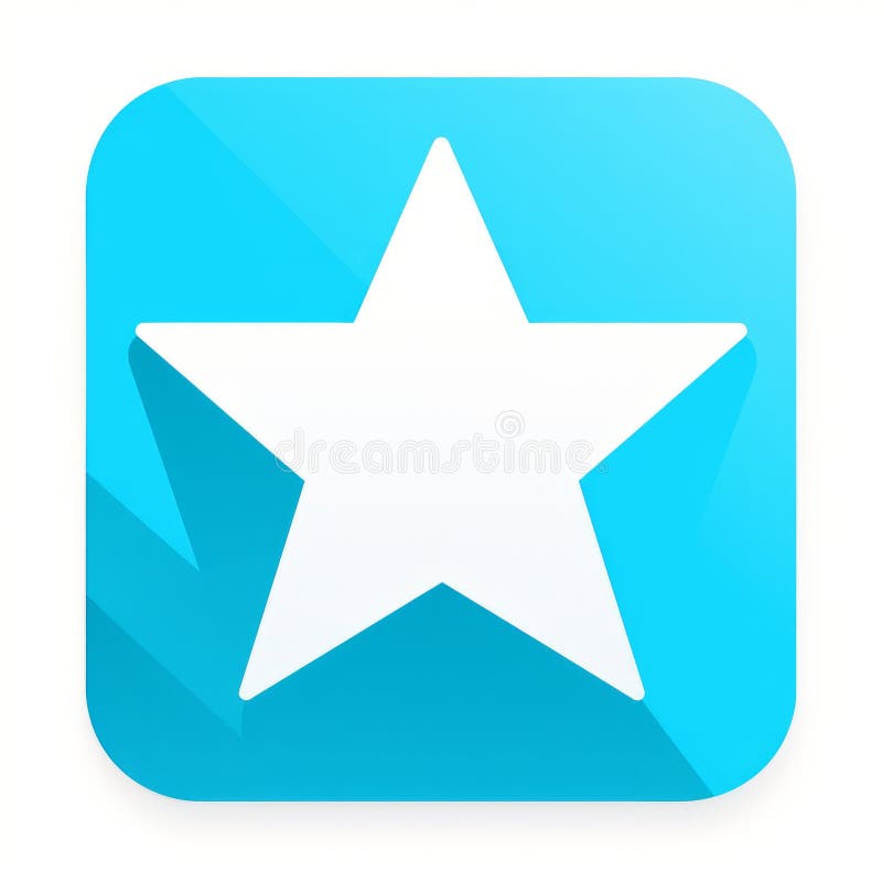 A Blue Star Icon on a White Background Stock Illustration ...