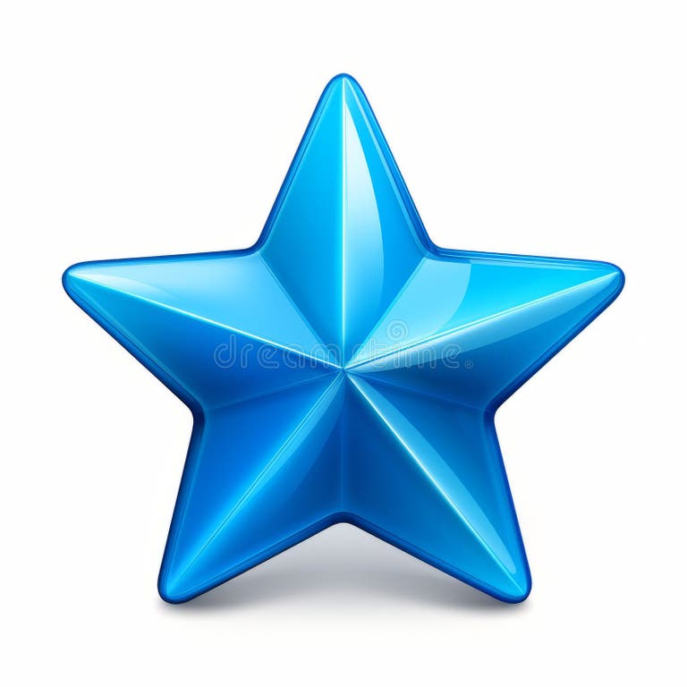 A Blue Star Icon on a White Background Stock Illustration ...