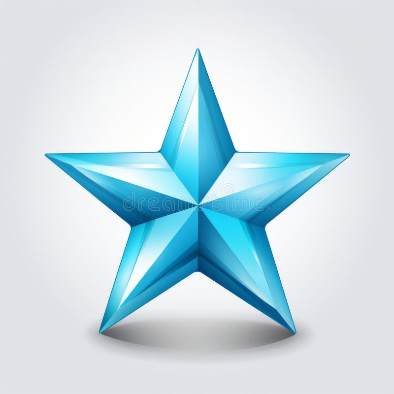 A Blue Star Icon on a White Background Stock Illustration ...