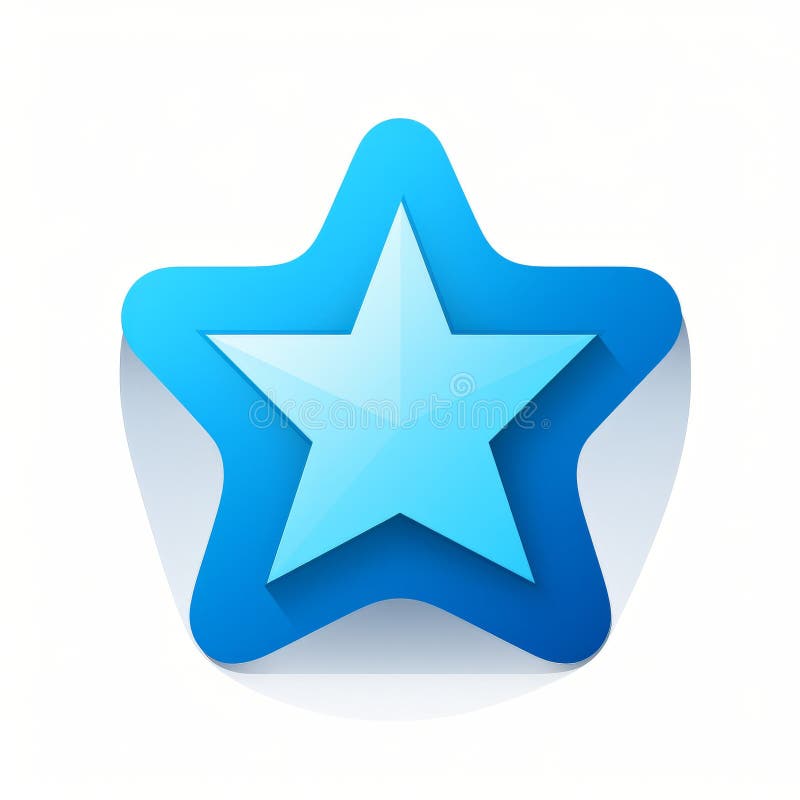 A Blue Star Icon on a White Background Stock Illustration ...