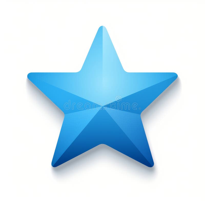 A Blue Star Icon on a White Background Stock Illustration ...